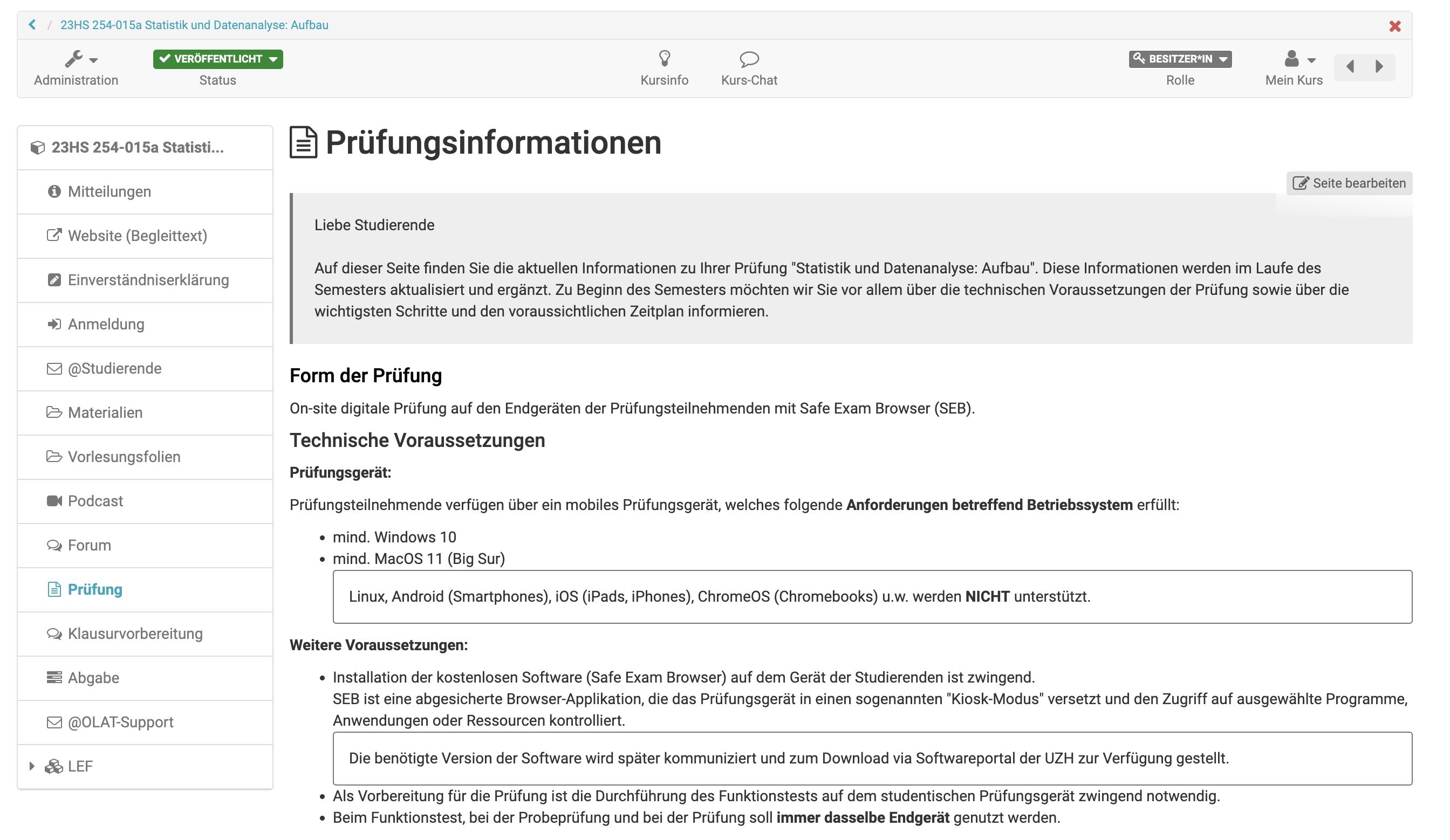 Statistik und Datenanalyse: Aufbau